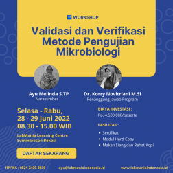 Workshop Validasi dan Verifikasi Metode Pengujian Mikrobiologi - LabMania Indonesia