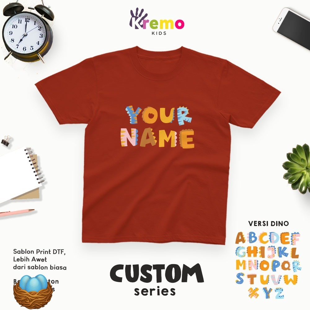 KAOS TERBARU CUSTOM VERSI DINO SOFT COTTON - Kremo Kids KAOS TERBARU CUSTOM VERSI DINO SOFT COTTON - Kremo Kids