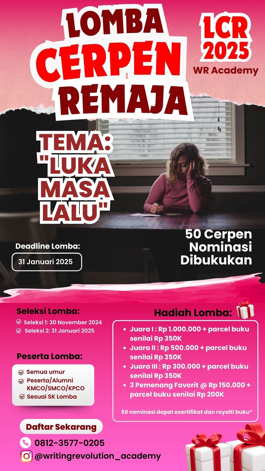 DAFTAR LOMBA CERPEN REMAJA (LCR) 2025 - WR Academy Store