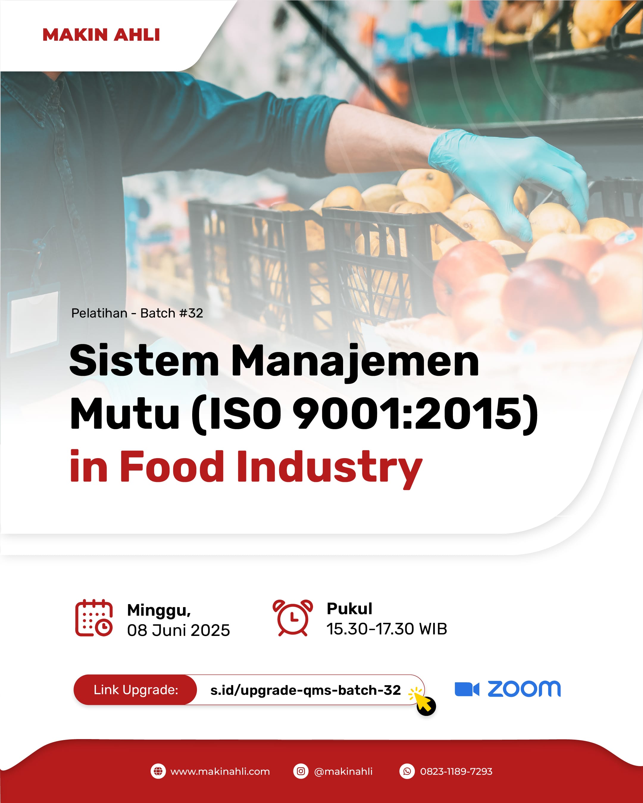 PELATIHAN SISTEM MANAJEMEN MUTU (ISO 9001:2015) IN FOOD INDUSTRY BATCH 32 [UPGRADE PREMIUM ...